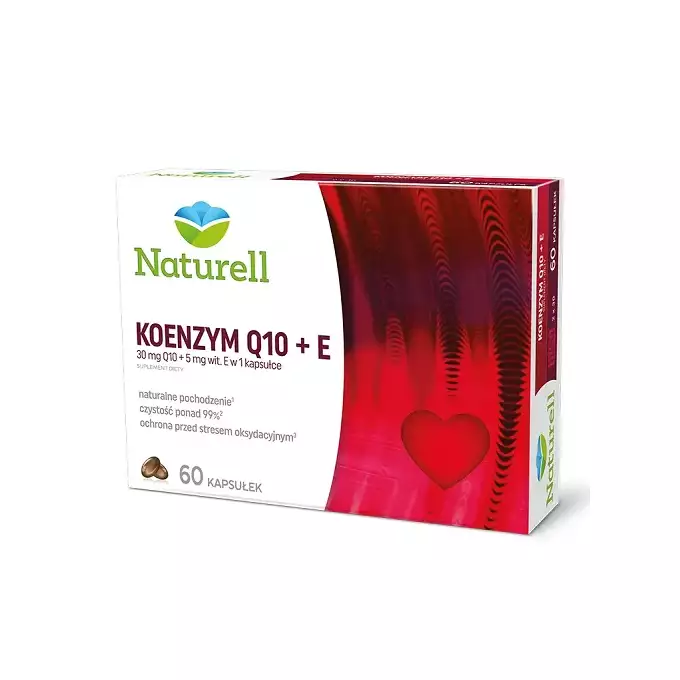 NATURELL Koenzym Q-10 30 mg + E 60 kapsułek