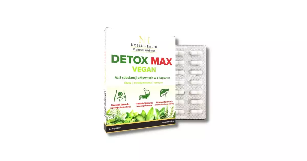 Noble Health Detox Max Vegan 21 kapsułek