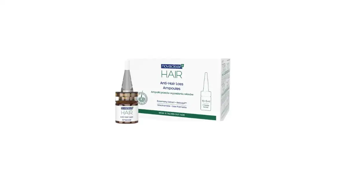 NOVACLEAR HAIR Anti Hair Loss Ampułki przeciw wypadaniu włosów 15x5 ml